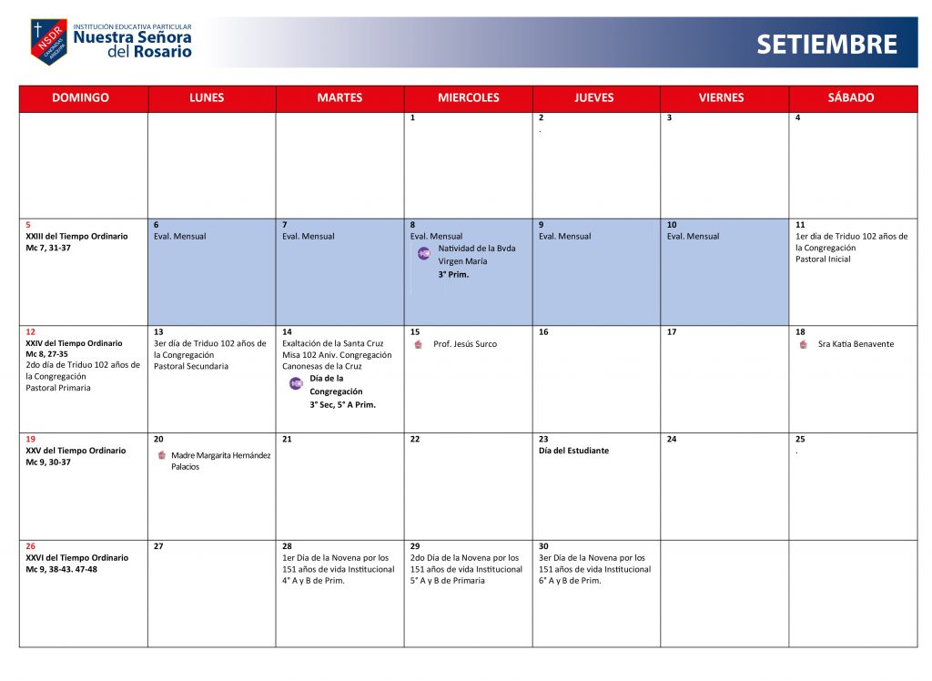 Bienvenidos – Colegio Nuestra Señora del Rosario